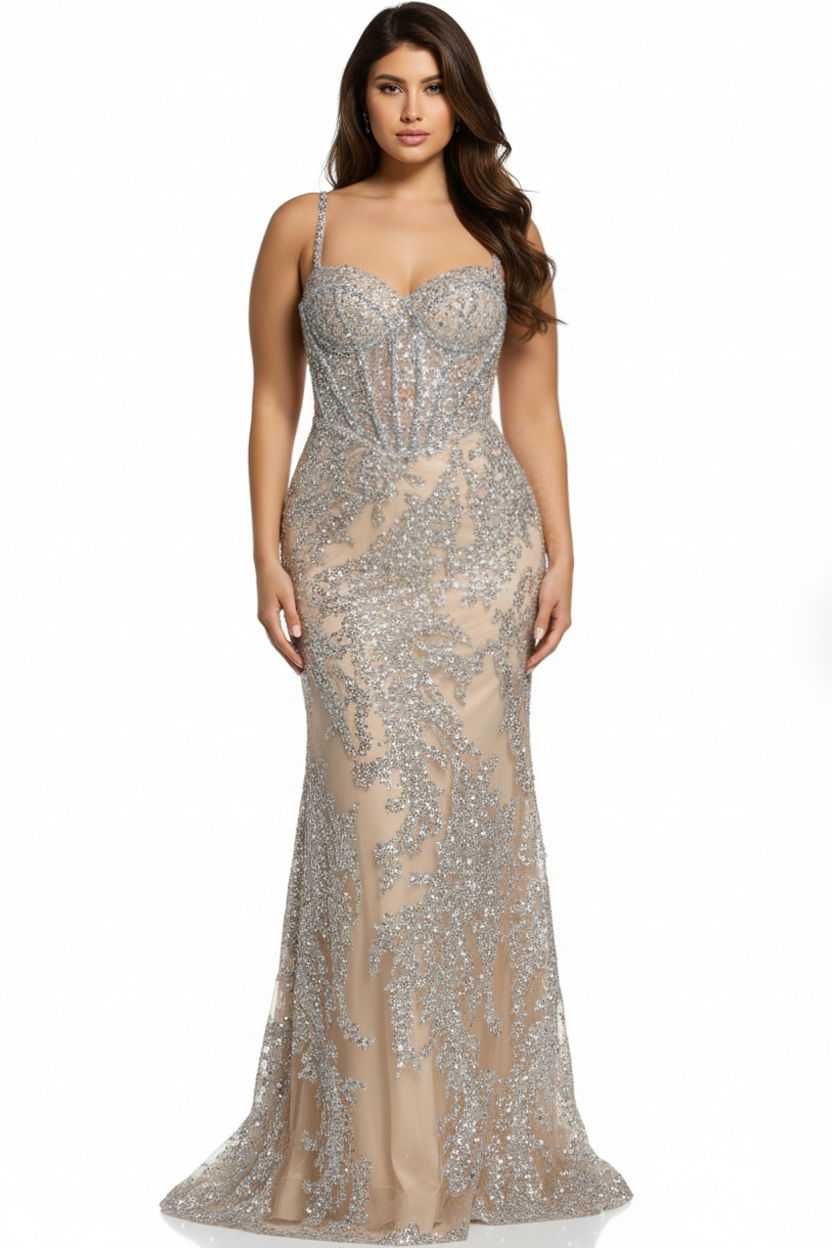 Elegant Sleeveless Gown With Intricate Sequin Detailing 40470 | Jovani