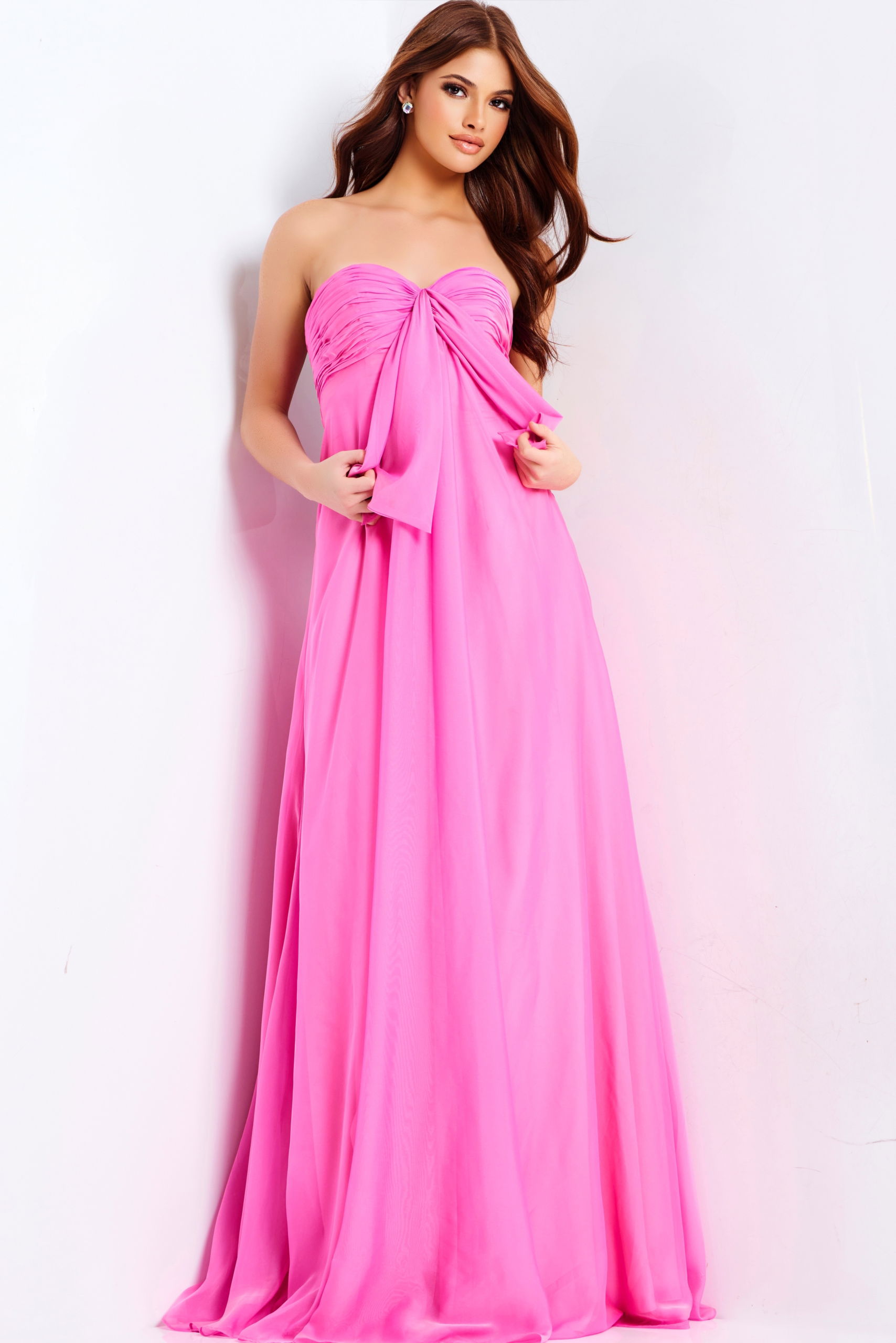 Strapless Flowing Chiffon Prom Dress 47041 | Jovani