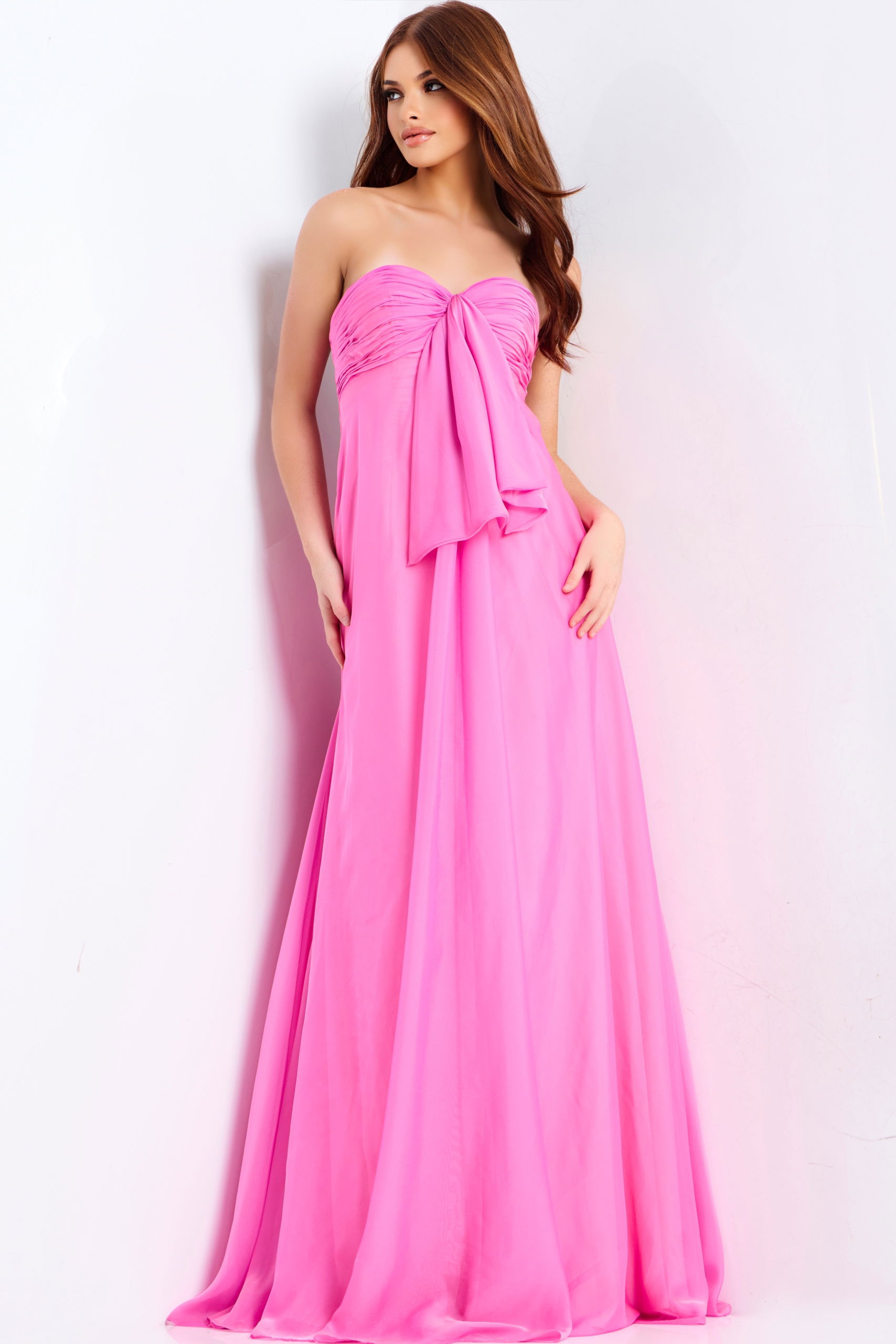 Strapless Flowing Chiffon Prom Dress 47041 | Jovani